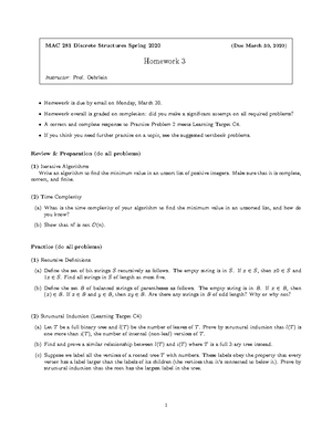 HW8 - HWS - MAC 281 Discrete Structures Spring 2020 (Due May 18, 2020) Homework 8 Instructor ...