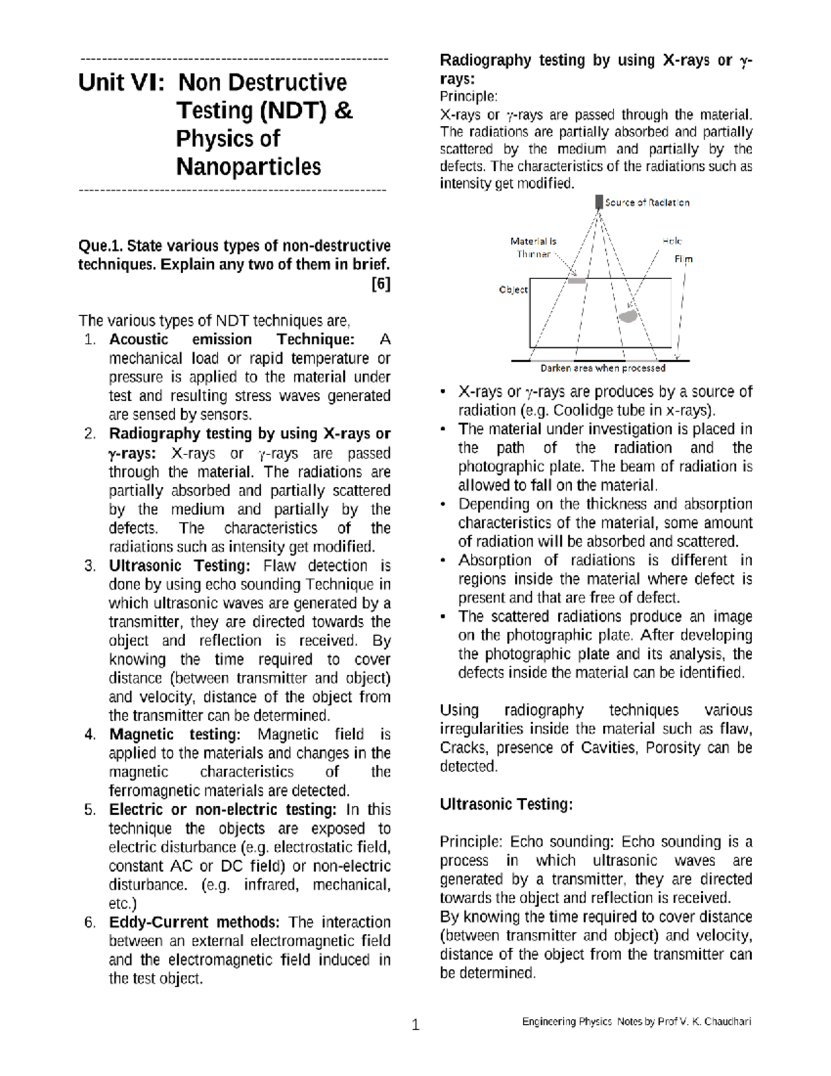 Engg Physics End Sem Unit 6 Q A - Computer Engineering - Studocu