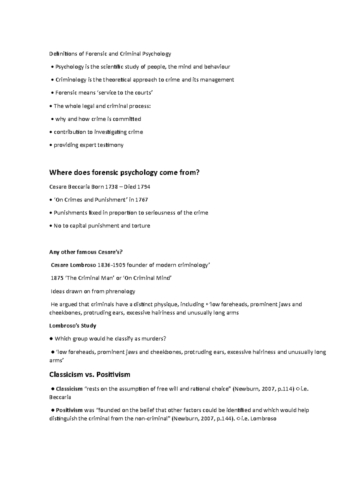 Week 1 - Forensic criminology - Definitions of Forensic and Criminal ...