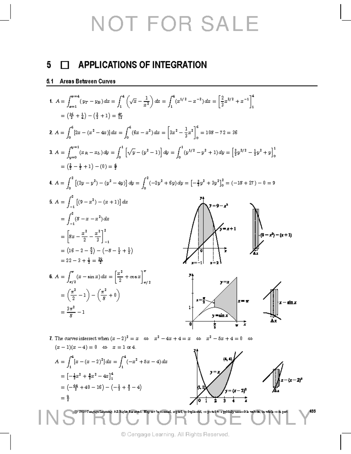 Chapter 5 CSM - 5 APPLICATIONS OF INTEGRATION 5 Areas Between Curves 1 ...
