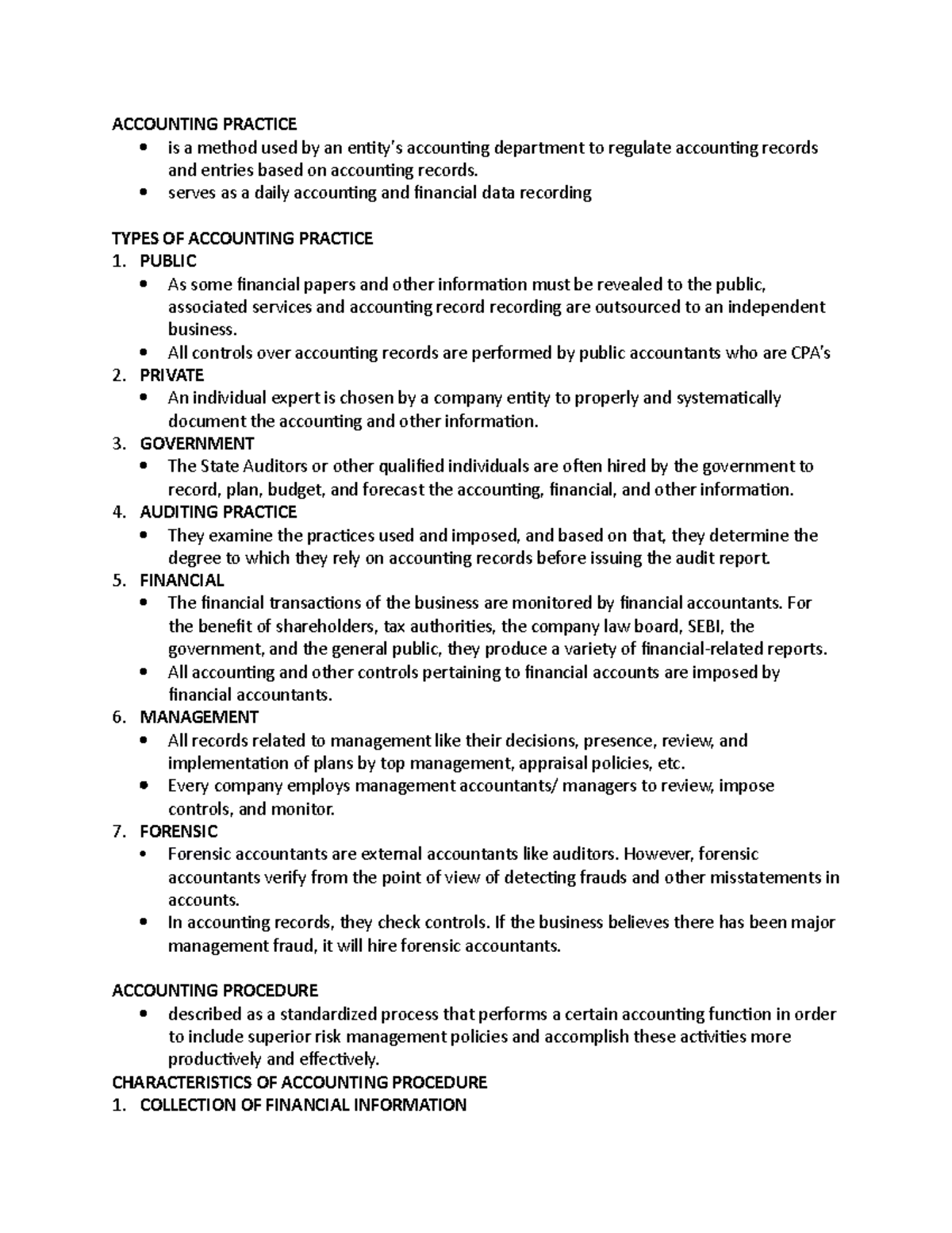 Accounting Practice, Procedure, Skills AND Terminology - ACCOUNTING ...