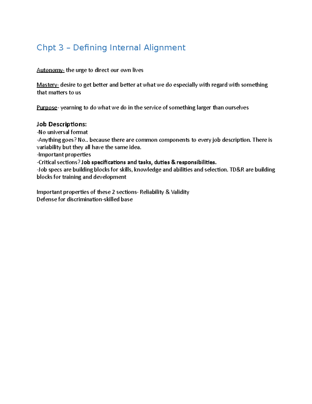 Chpt 3 – Defining Internal Alignment - Chpt 3 – Defining Internal ...