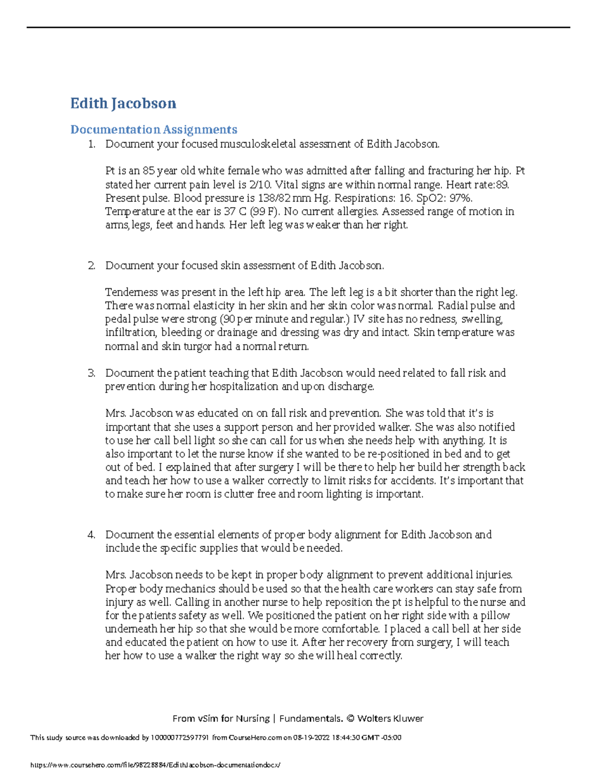 Edith Jacobson documentation - Edith Jacobson Documentation Assignments ...