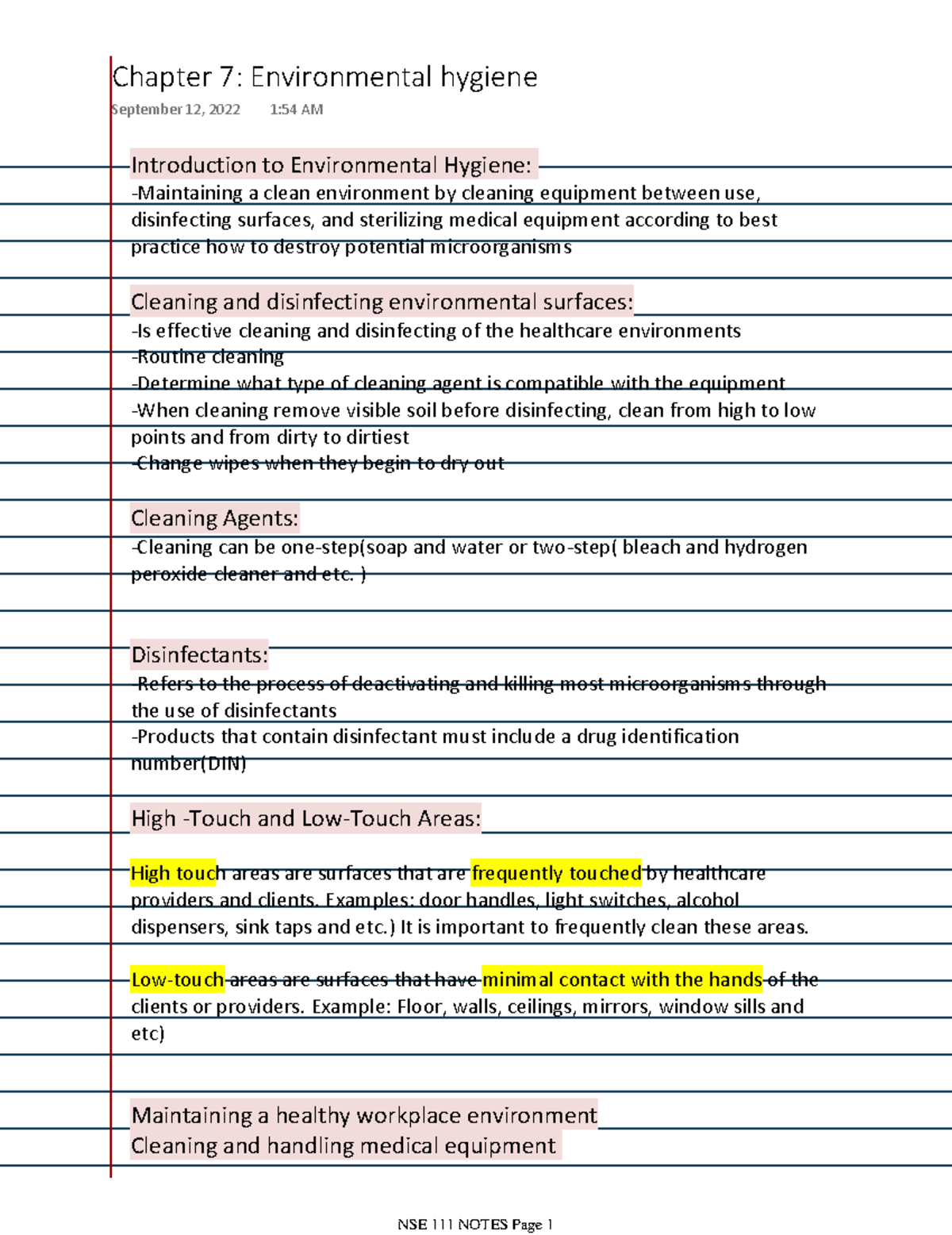 Chapter 7 Environmental hygiene - Introduction to Environmental Hygiene ...