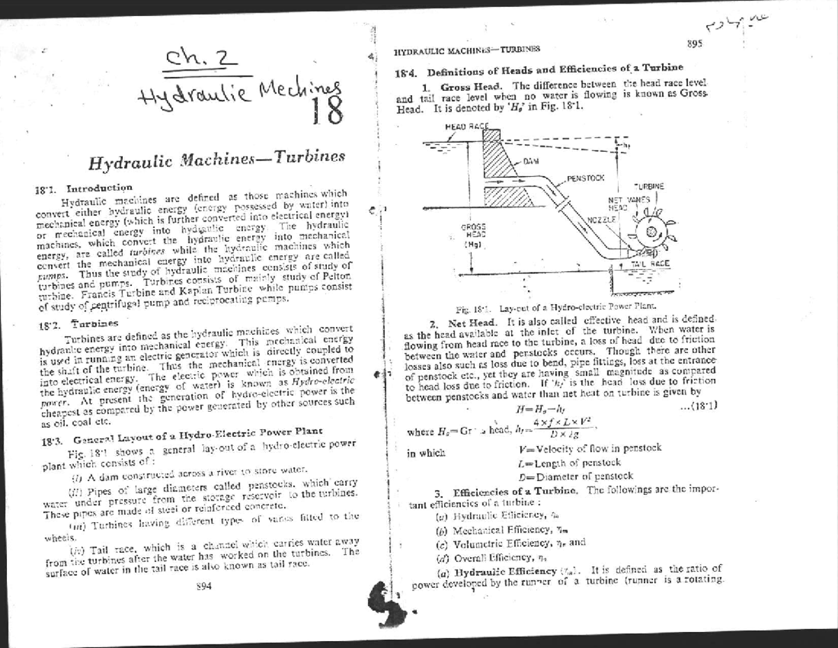 Hydraulic Equipment and Machines 2 - Fluid Mechanics - Studocu