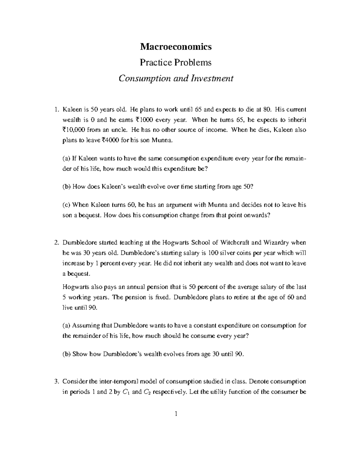 Questions module 2 - Macro - Macroeconomics Practice Problems ...