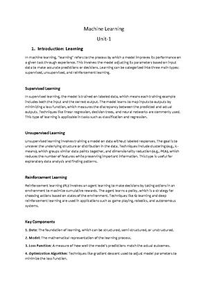 Machine Learning Unit-4 - Machine Learning Unit- 4 1. Evolutionary ...