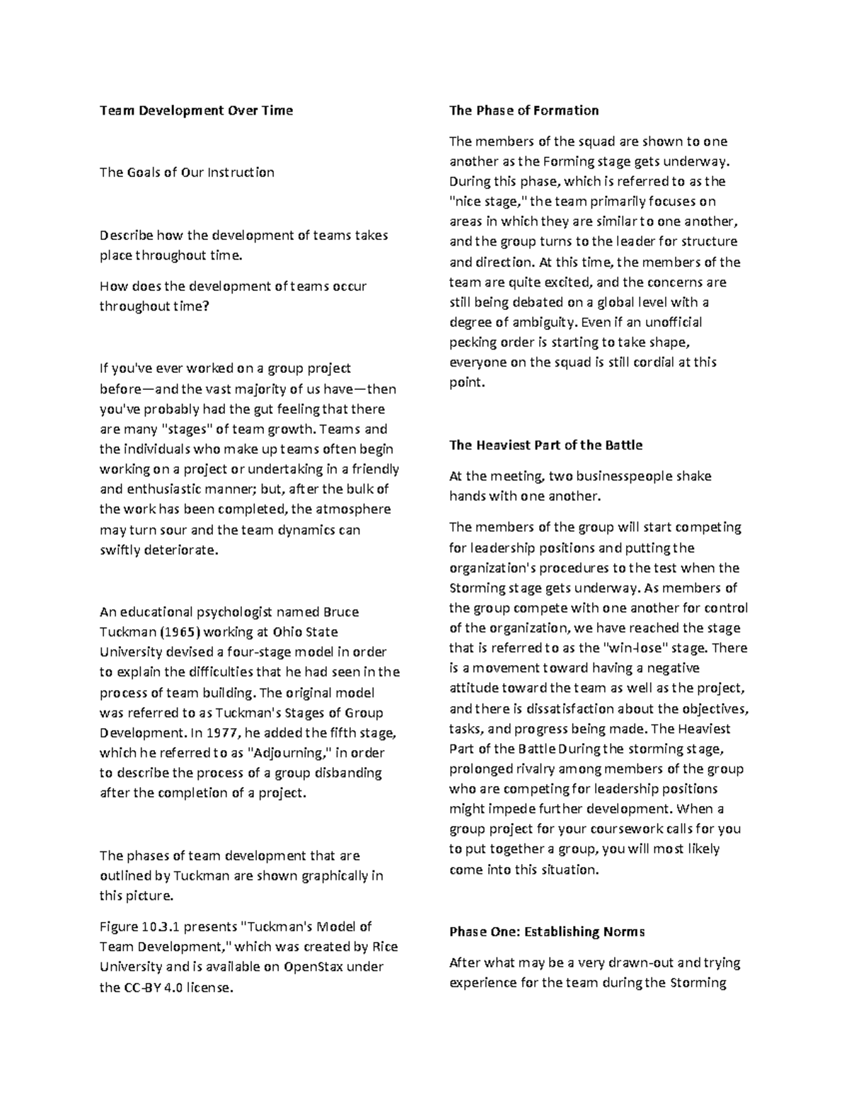 Team Development Over Time - How does the development of teams occur ...