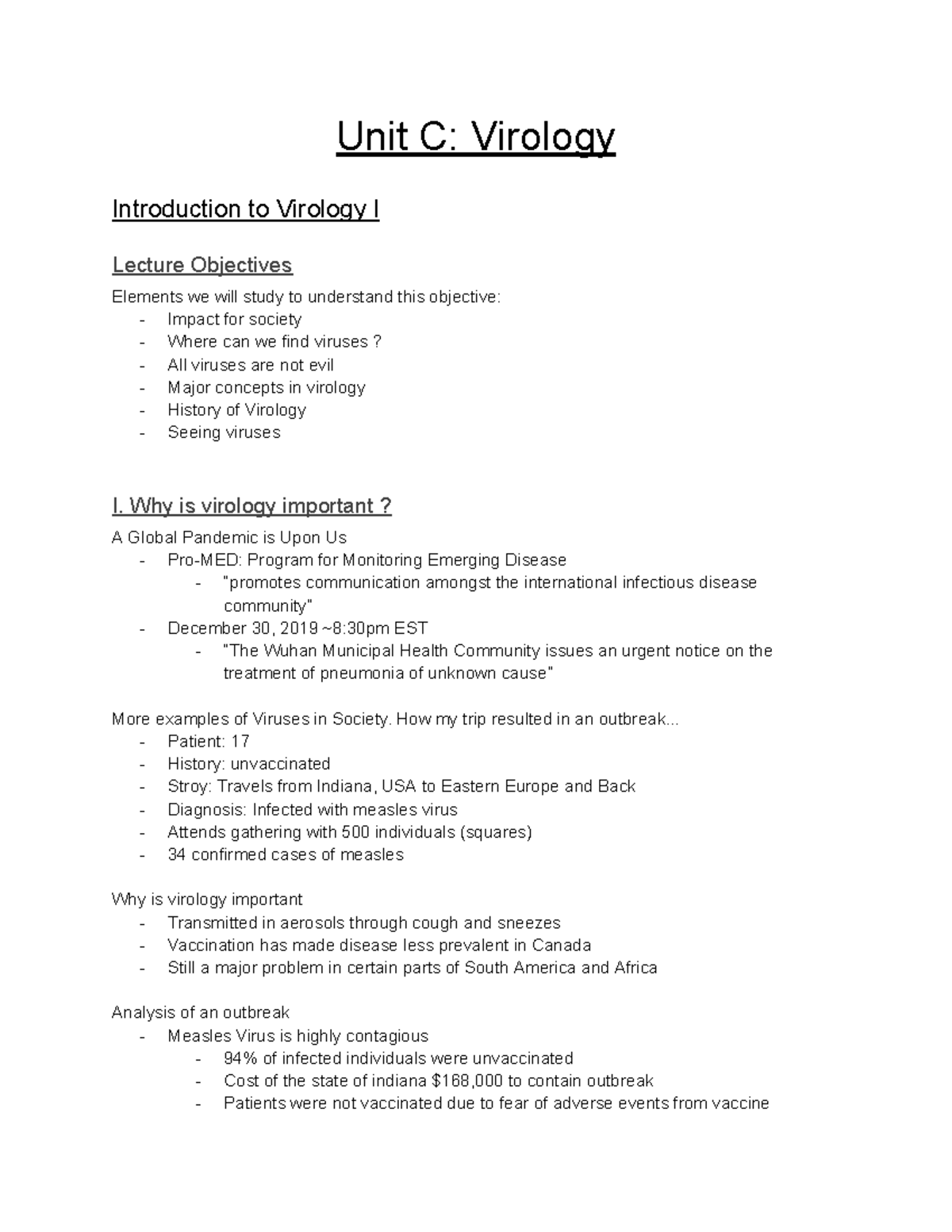 Virology%20Notes - detailed notes to all lectures - Unit C: Virology ...