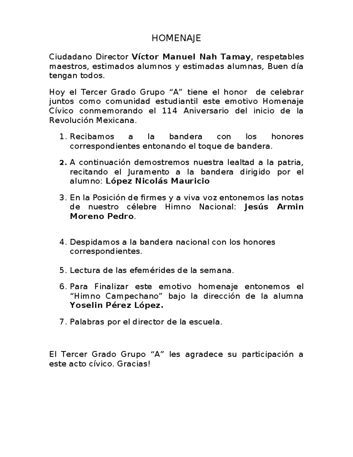 Homenaje DEL 20 DE Nobiembre DE 2024 EN MAYA Tecún II - HOMENAJE ...