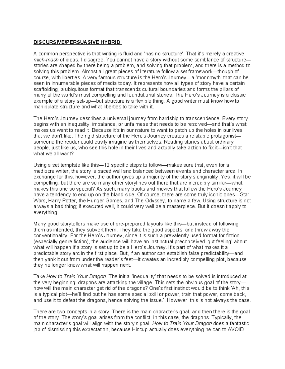 english advanced mod C year 11 discursive - DISCURSIVE/PERSUASIVE ...