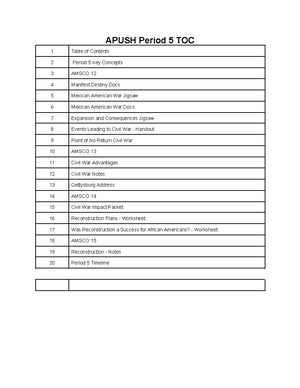 HIPP Analysis APUSH - Name: _. _______________ Period: 4A World War I ...