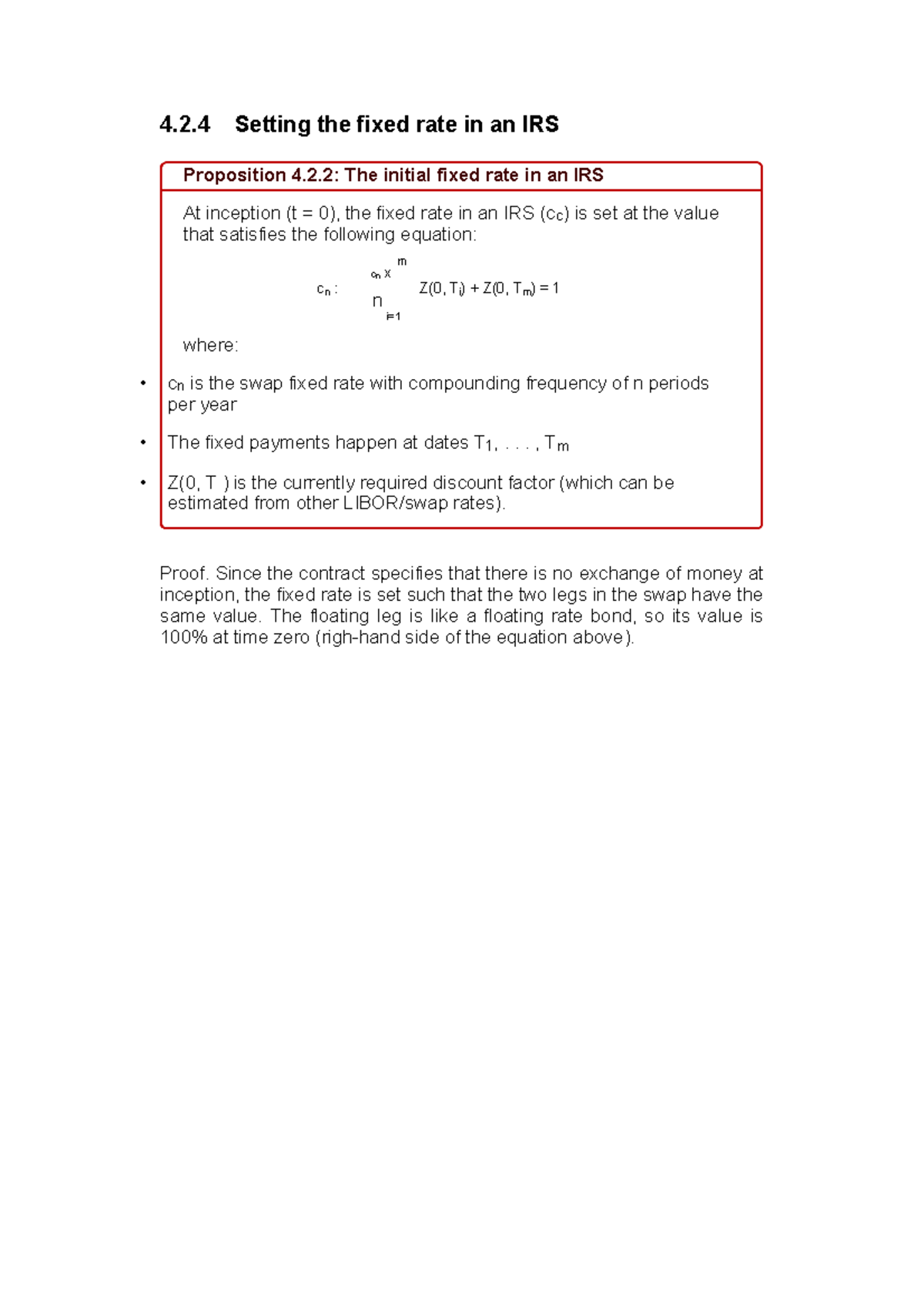 Note 36 - fixed income - 4.2 Setting the fixed rate in an IRS ...