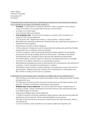 ACC 101 Chapter 2 - External Transactions and Recording - Jason Ogbue Professor. Falconetti ...