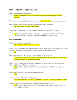 CISC 320 - Week 3A, Pre-Quiz Study Guide - Managing Peripherals and ...