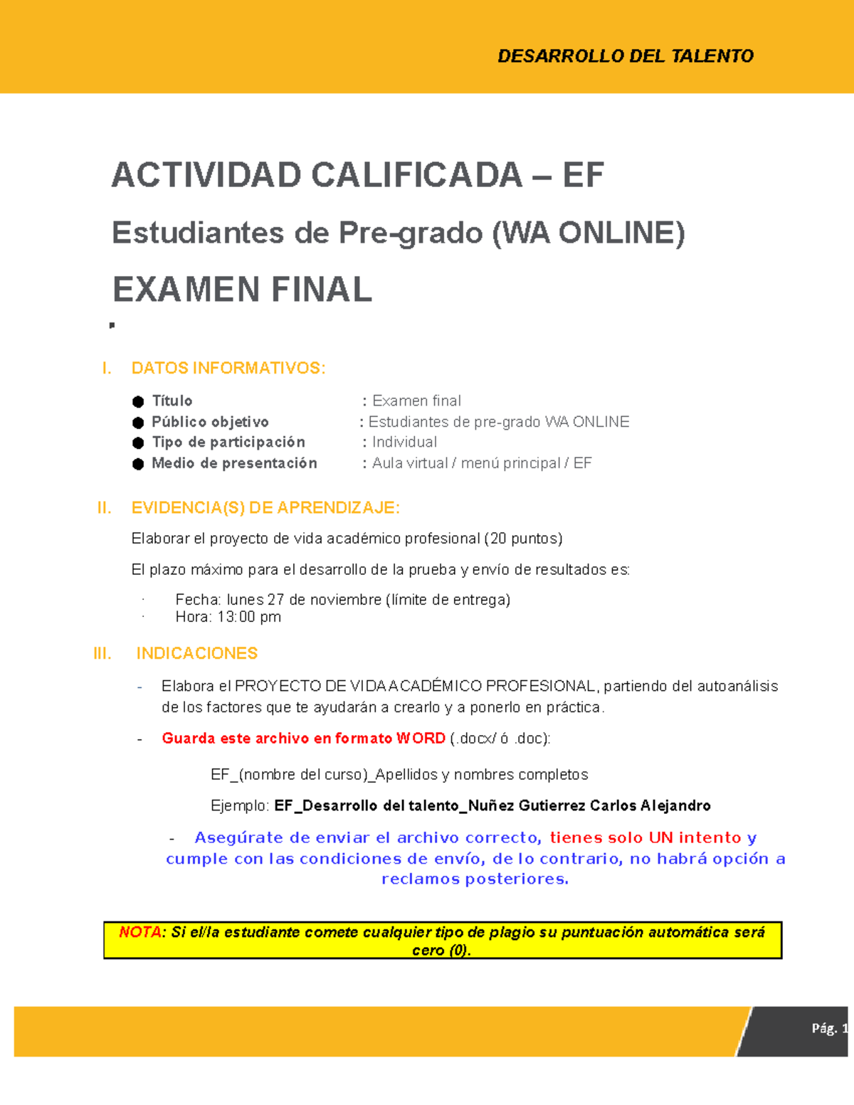 RRHH.1101 - nbbnn - ACTIVIDAD CALIFICADA – EF Estudiantes de Pre-grado ...