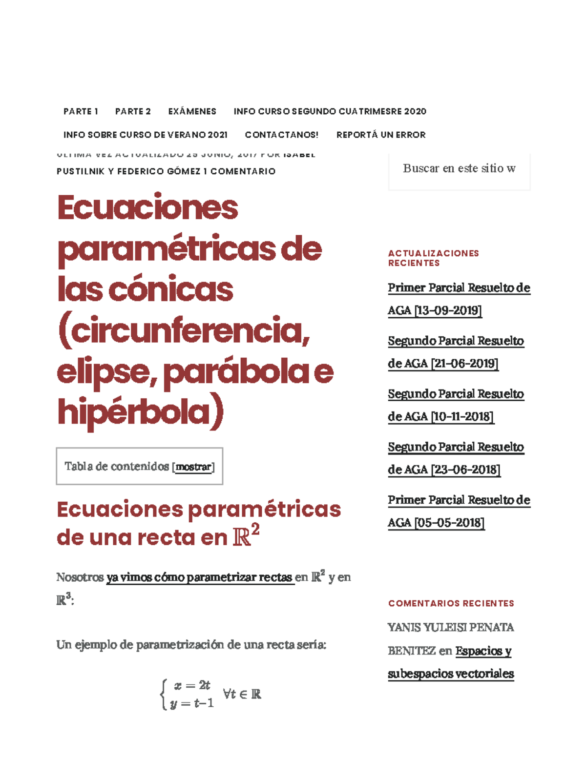 Resumen Fórmulas Cónicas - ÚLTIMA VEZ ACTUALIZADO 25 JUNIO, 2017 POR ...