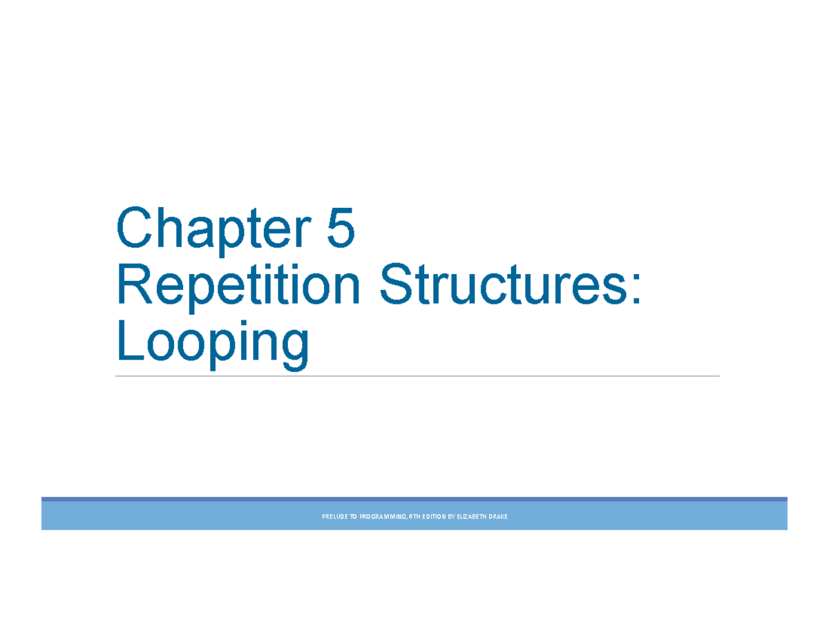 Prelude Programming 6ed pp05, lecture notes - Information Technology ...