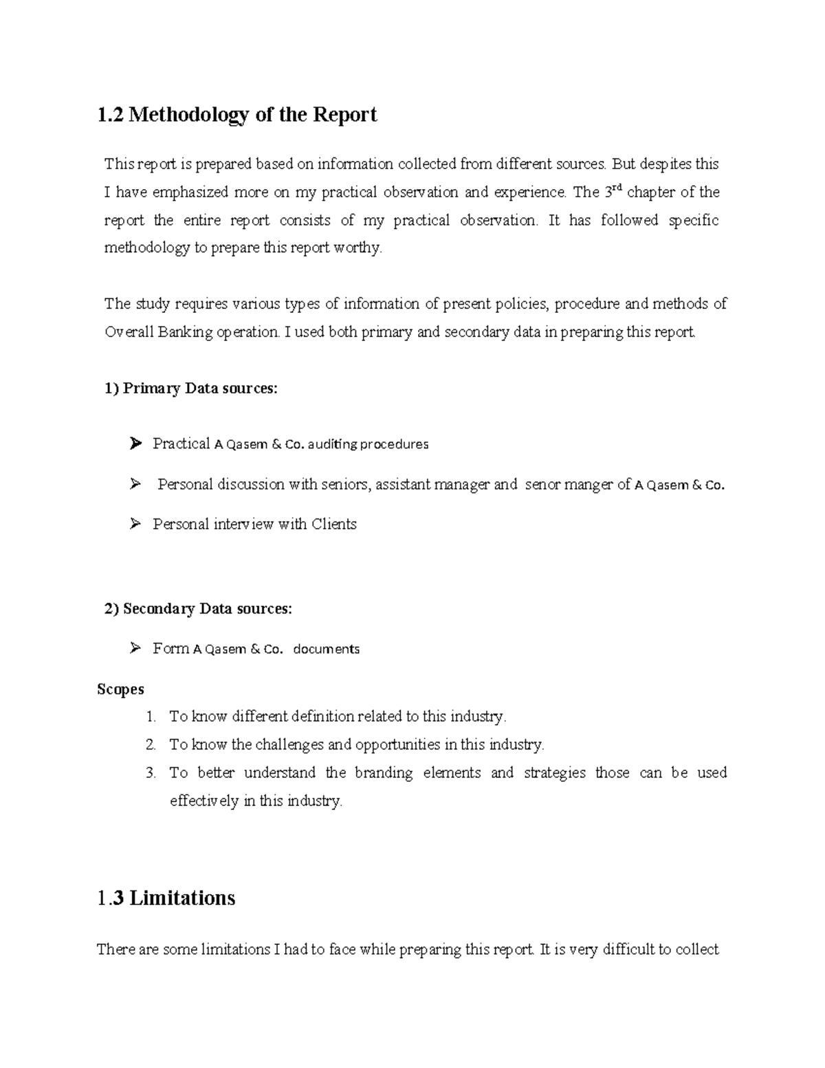Methodology and limition - 1 Methodology of the Report This report is ...