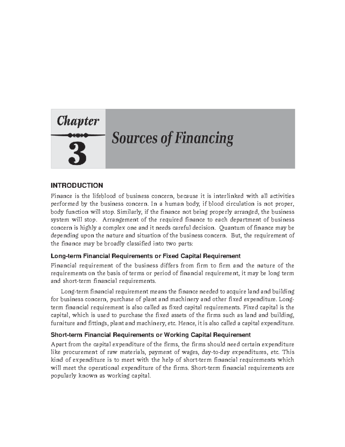 4. Chapter 3 - Sources OF Financing - INTRODUCTION Finance is the ...