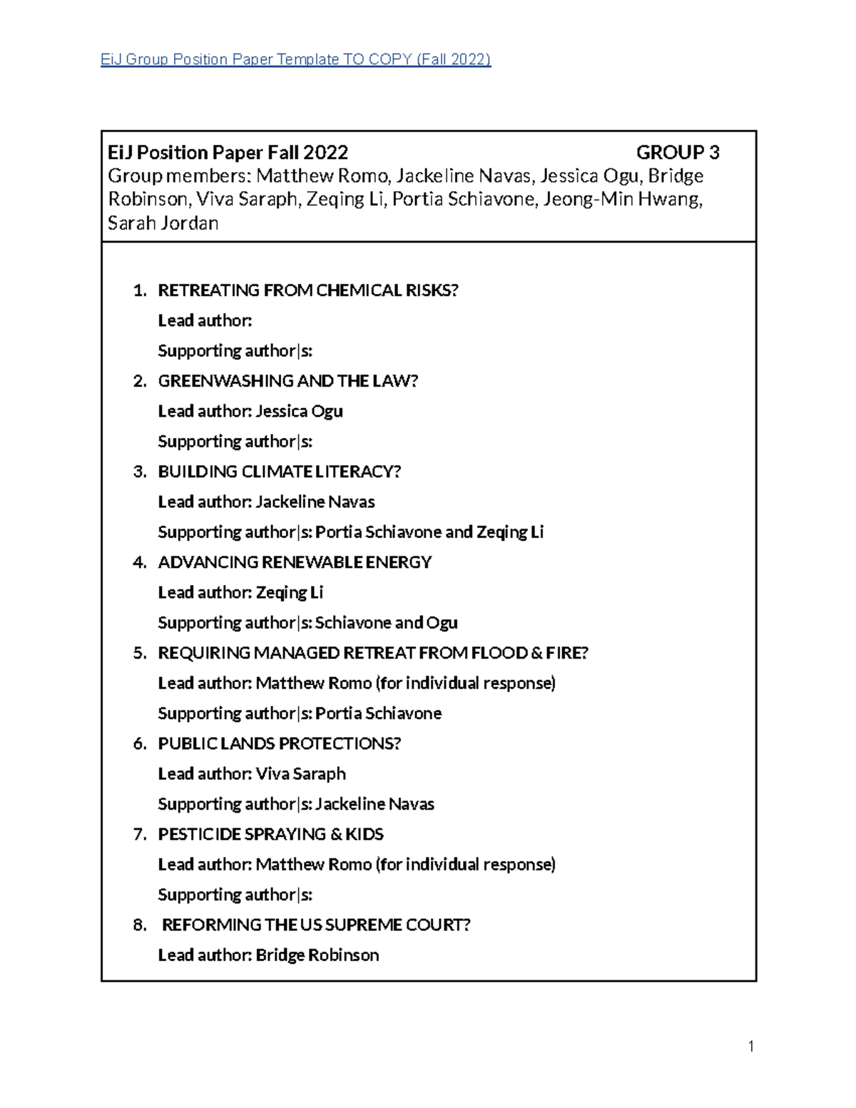 Copy of Ei J Group Position Paper Template Fall 2022 TO COPY - EiJ ...