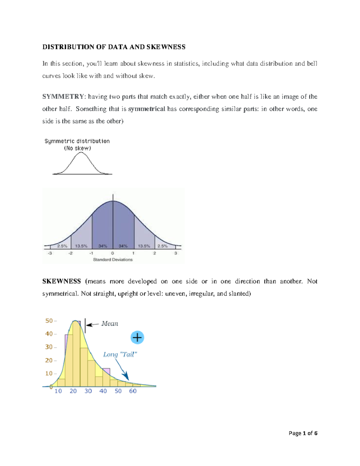 Data distribution and skewness - DISTRIBUTION OF DATA AND SKEWNESS In ...