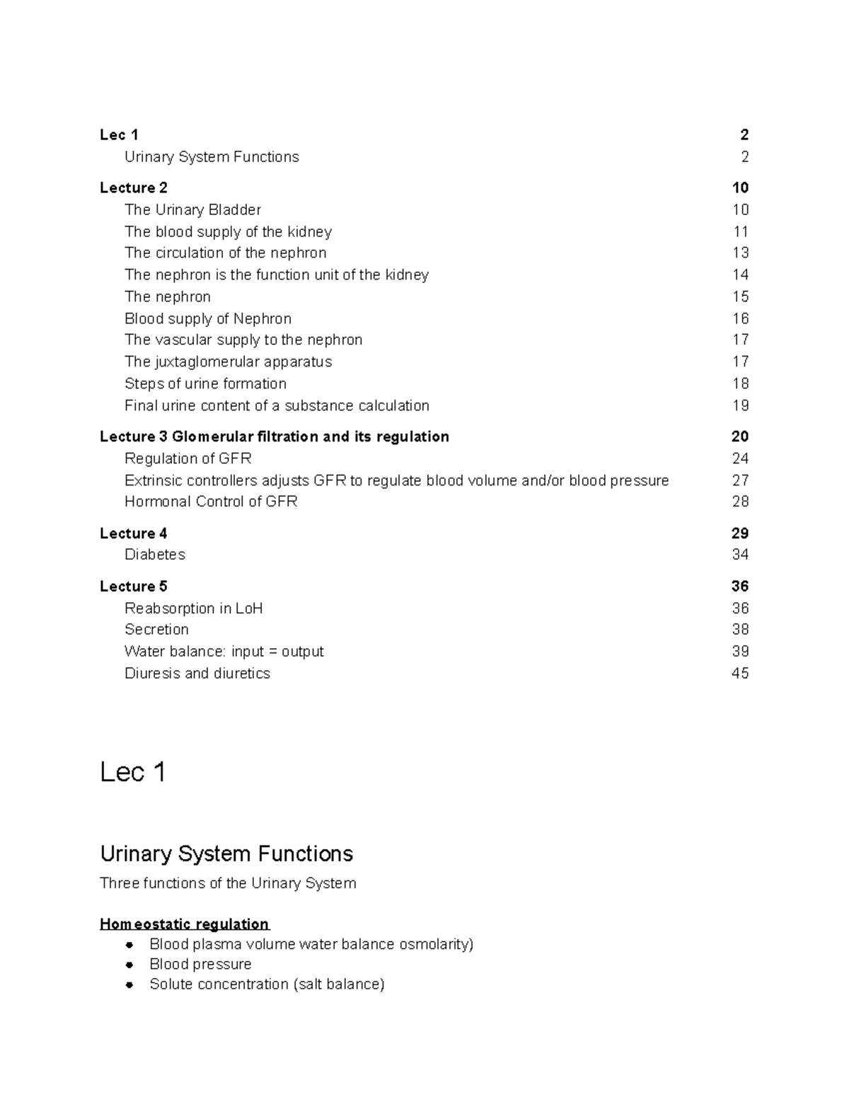 BIOS1170 Urinary System - Urinary System Functions Three functions of the Urinary System ...