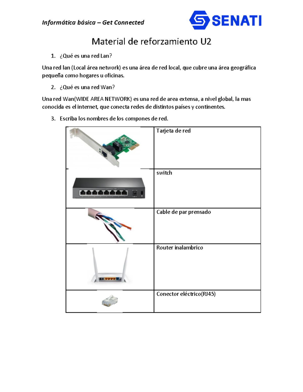 SINU-151 Unidad 02 Material Reforzamiento Entregar - Inform·tica b·sica – Get Connected Material ...