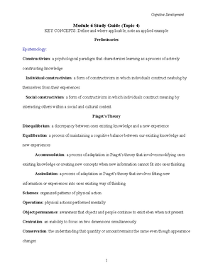 Module 02 Study Guide - Corinne Zimmerman - Study Guide: Contexts of ...