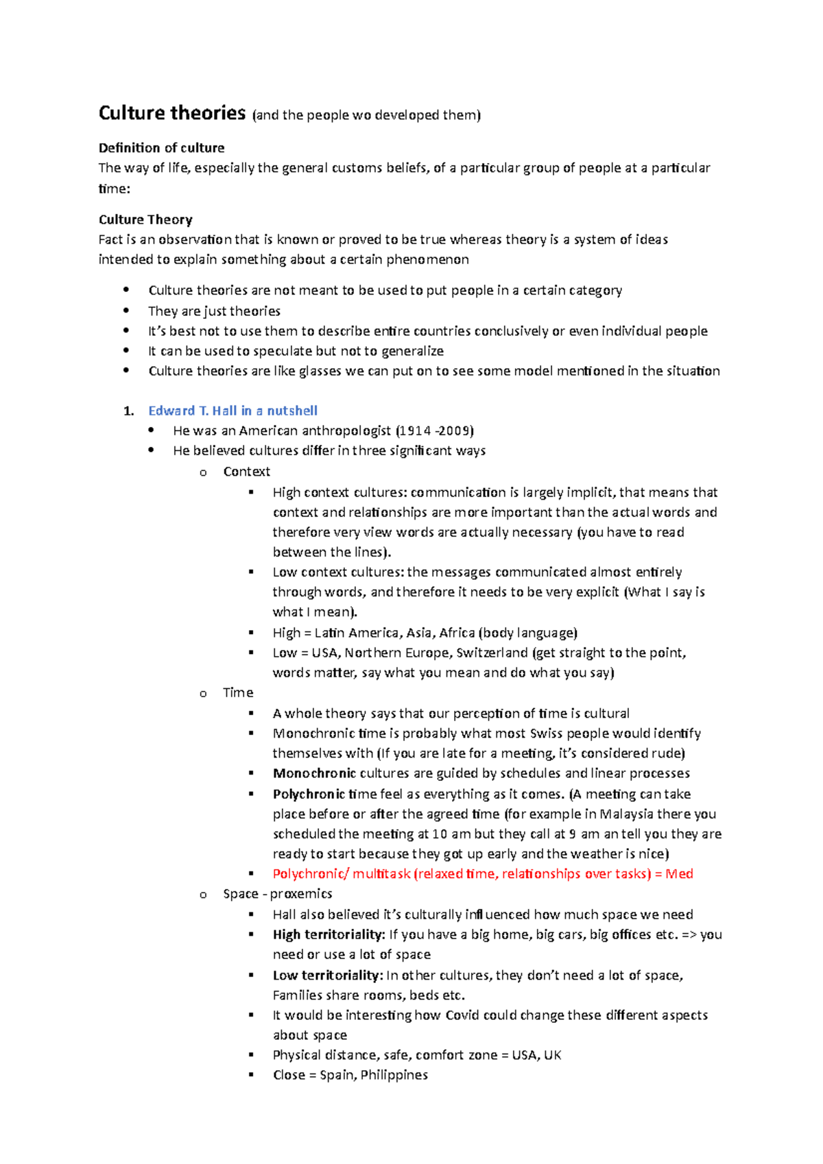 Summary Culture Theories Culture Theories and The People Wo summary-culture-theories-culture-theories-and-the-people-wo