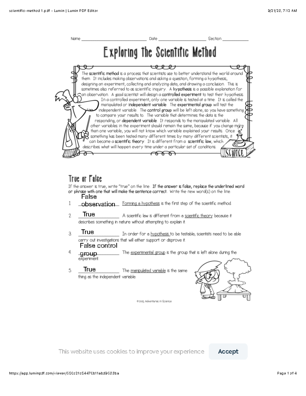 Exploring the Scientific Method - scientific-method 1 - Lumin | Lumin ...
