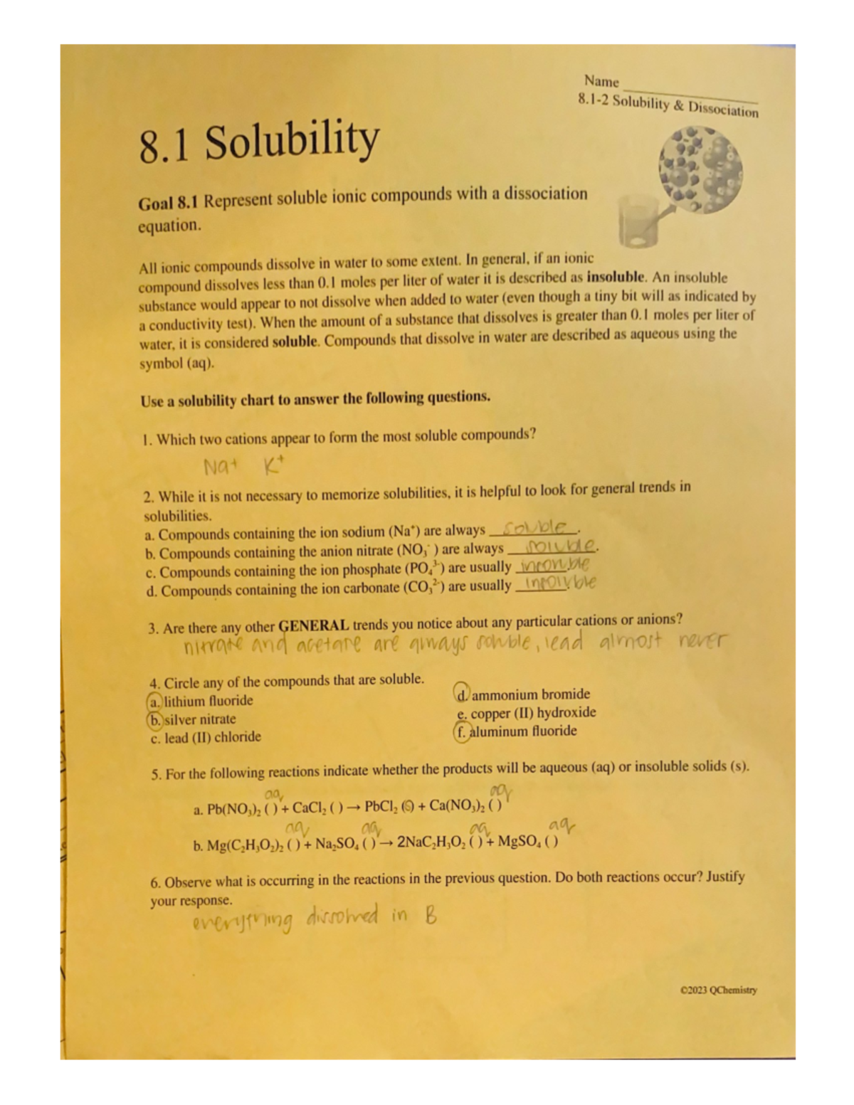 8.1 Solubility - Studocu