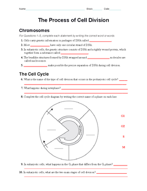 Cell Division SE gizmo - Name: Date: 1/5/ Student Exploration: Cell ...