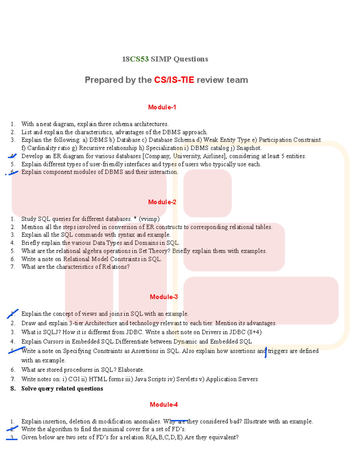Copy Of Cs53 Super Imp Tie 23 18 Cs53 Simp Questions Prepared By The Csis Tie Review Team 