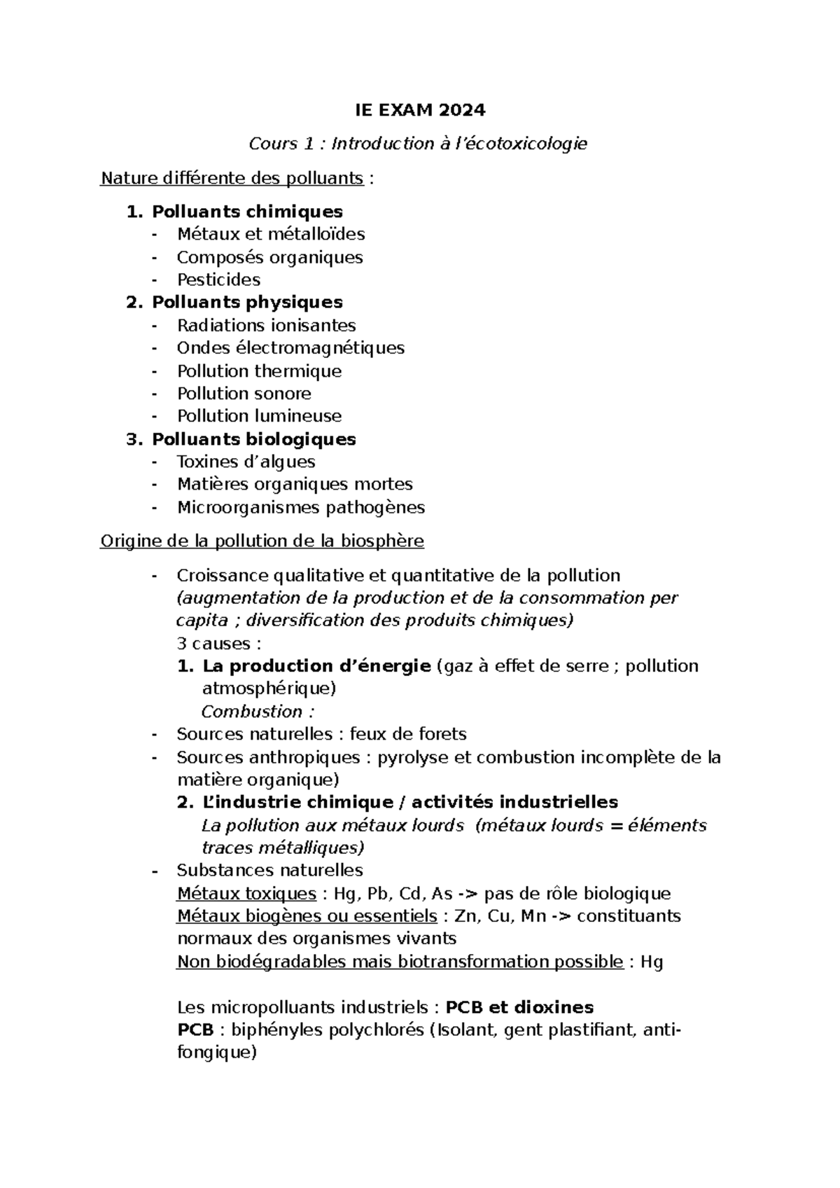 CM1 IE - Les notes de CM IE - IE EXAM 2024 Cours 1 : Introduction à l ...