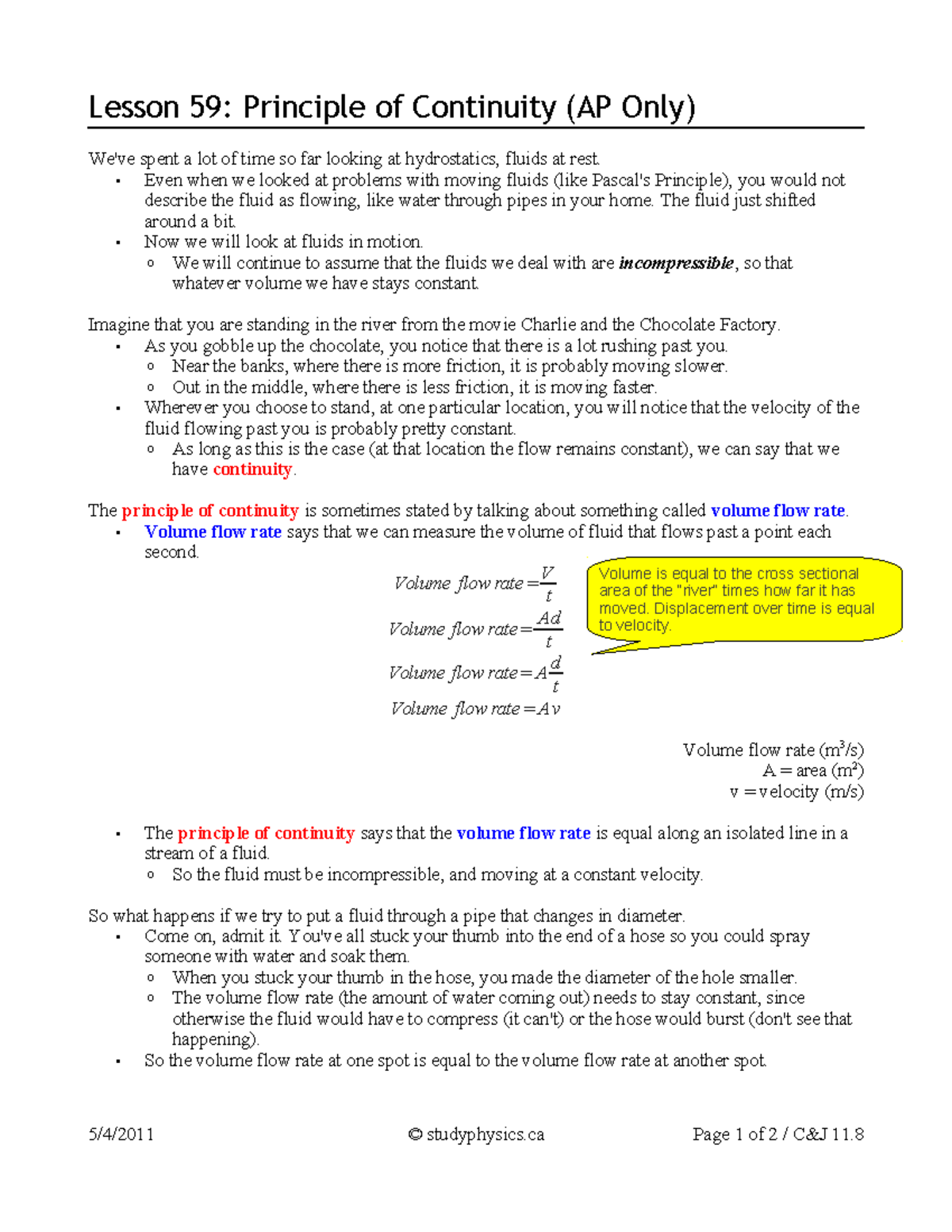 59 continuity - Detailed lecture notes for physics with examples ...