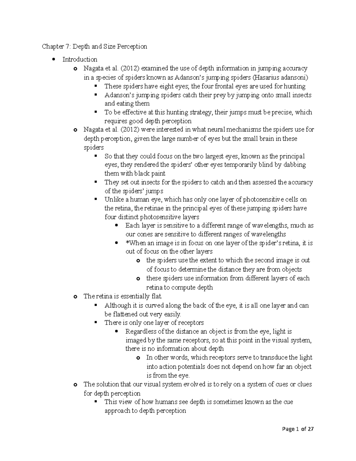 Ch. 7 - Notes from chapter seven of the textbook - Chapter 7: Depth and ...