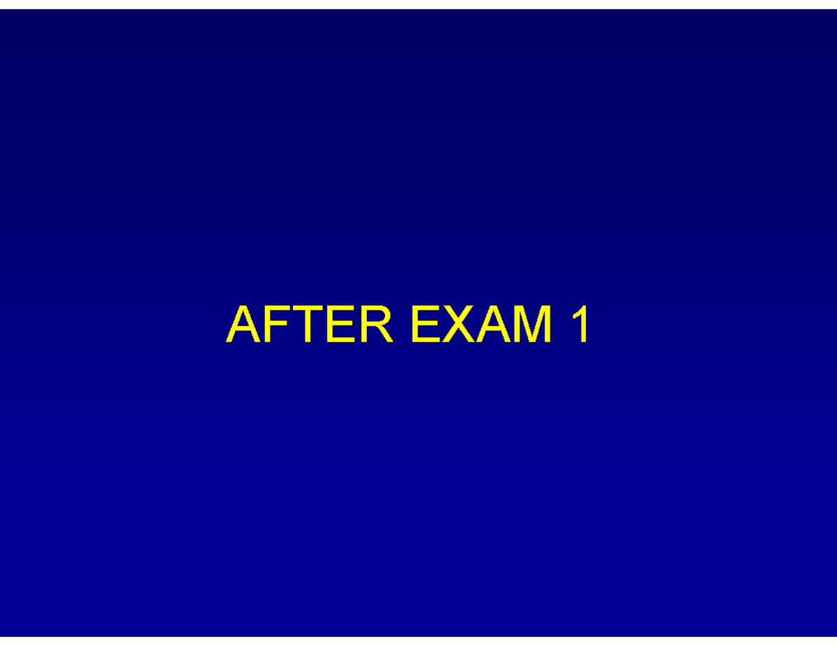 Exam 2 Slides - EXAM REVIEW - AFTER EXAM Representation of Analytical ...