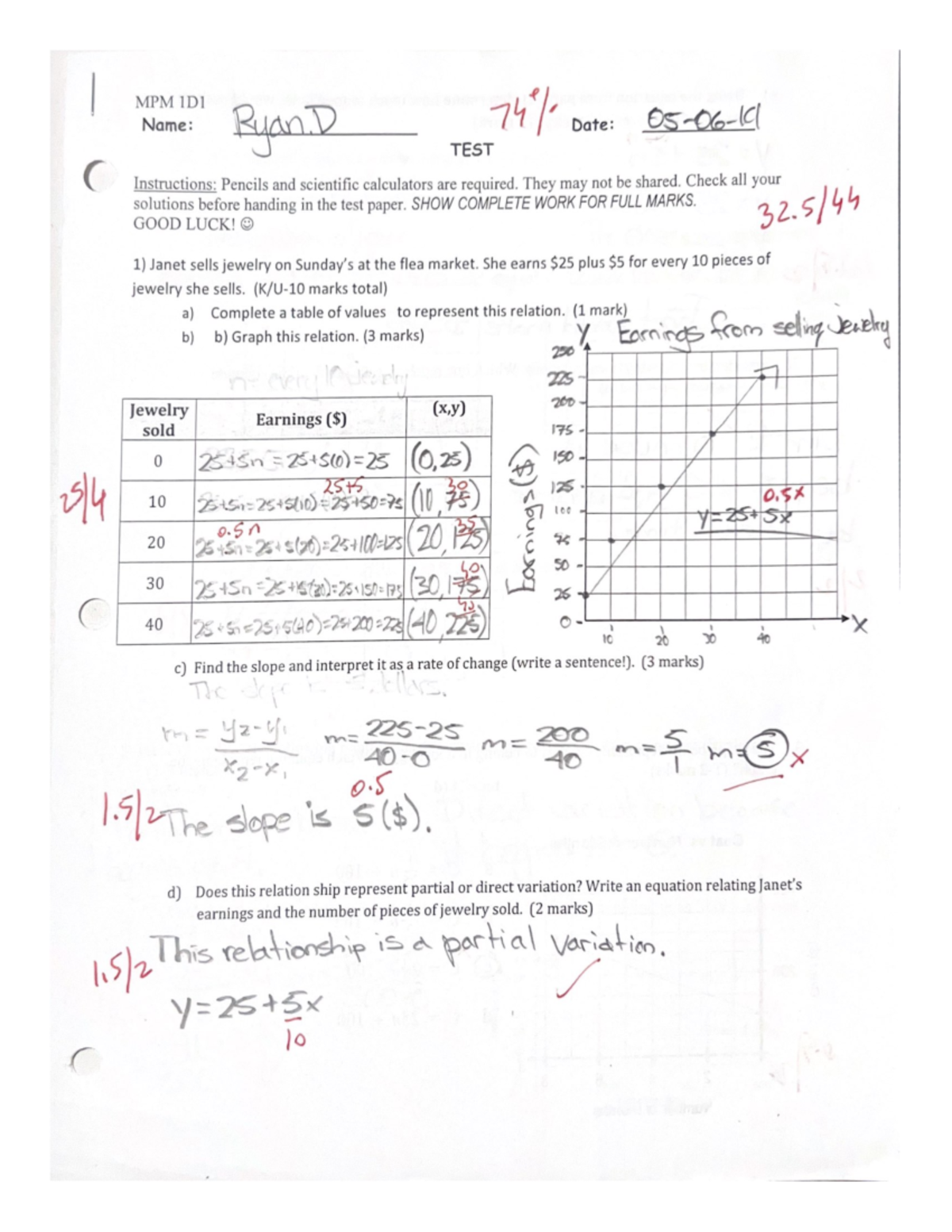 Grade 9 Math - Linear and Quadratics - Studocu