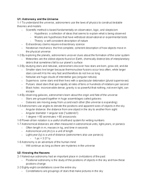 Key Concepts I - Summary Basic Astronomy - Key Concepts I Introduction ...