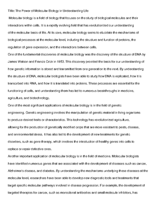 Genome notes - What is a genome? A genome is an organism’s complete set ...