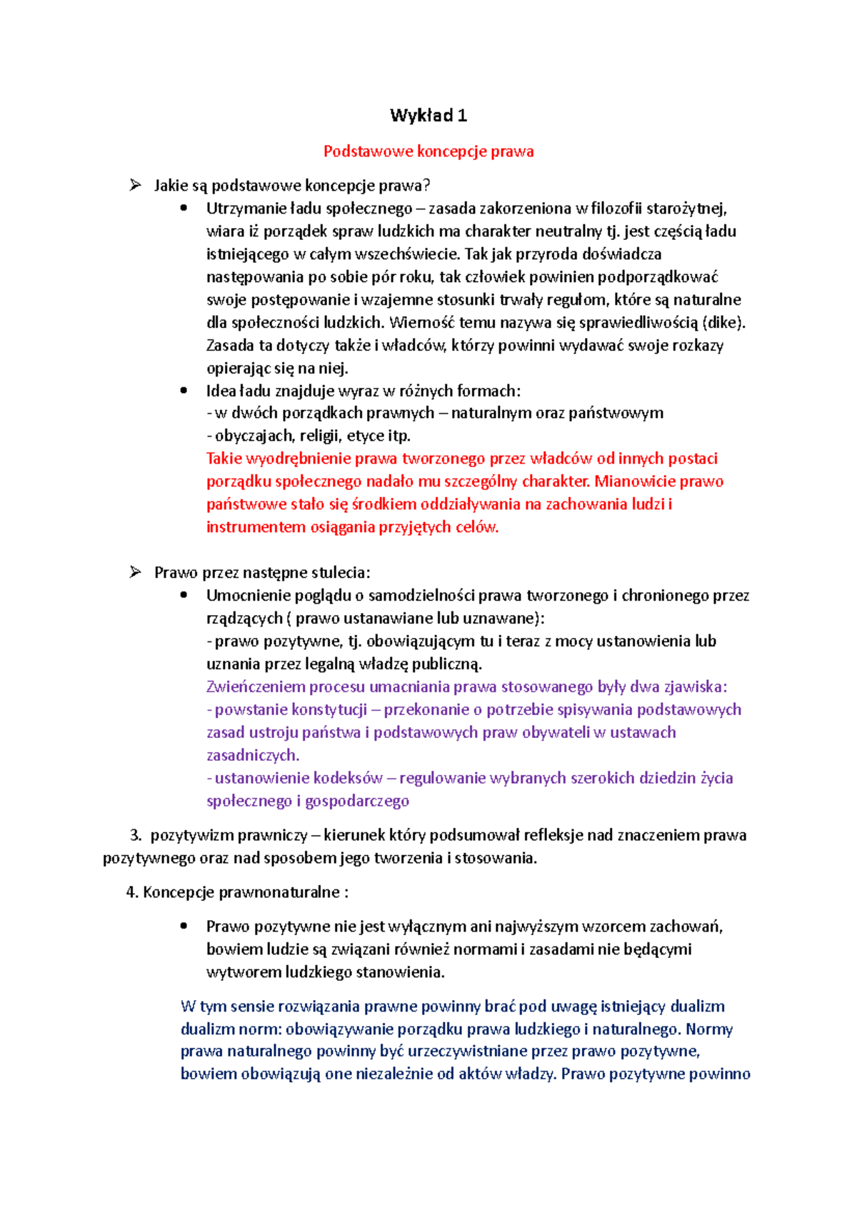 Elementy prawa i państwa - Wykład 1 Podstawowe koncepcje prawa Jakie są podstawowe koncepcje ...