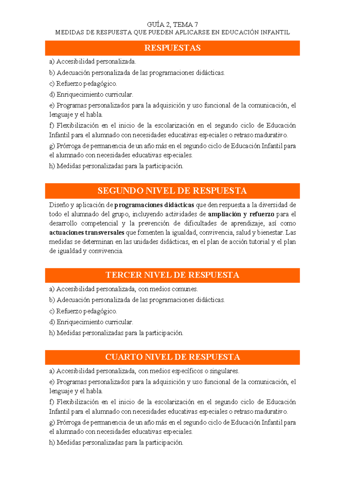 2.7 AtencióN - apuntes - GUÍA 2, TEMA 7 MEDIDAS DE RESPUESTA QUE PUEDEN ...