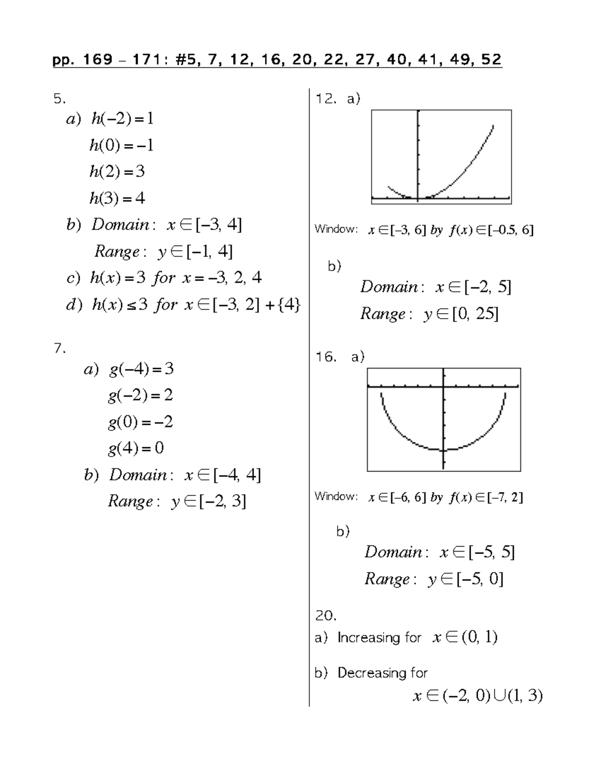 2.3 - Getting Info. from Graph answers - pp.ऀȀ 16 9ऀȀ – - Studocu