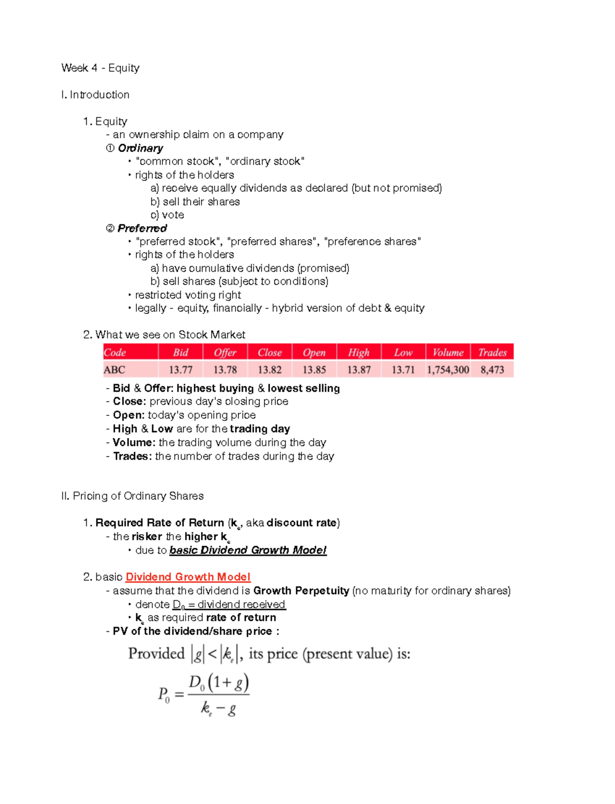 Week 4 - Lecture 4 - Principle of Finance Note in 2020/2021 - Week 4 ...