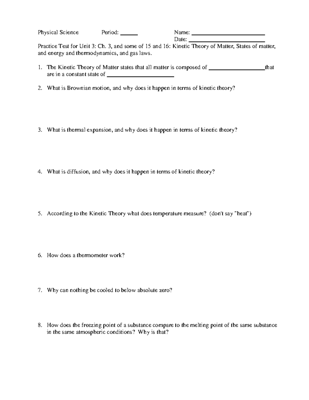 Trying Trying Trying - Physical Science Period: Name: Date: Practice ...