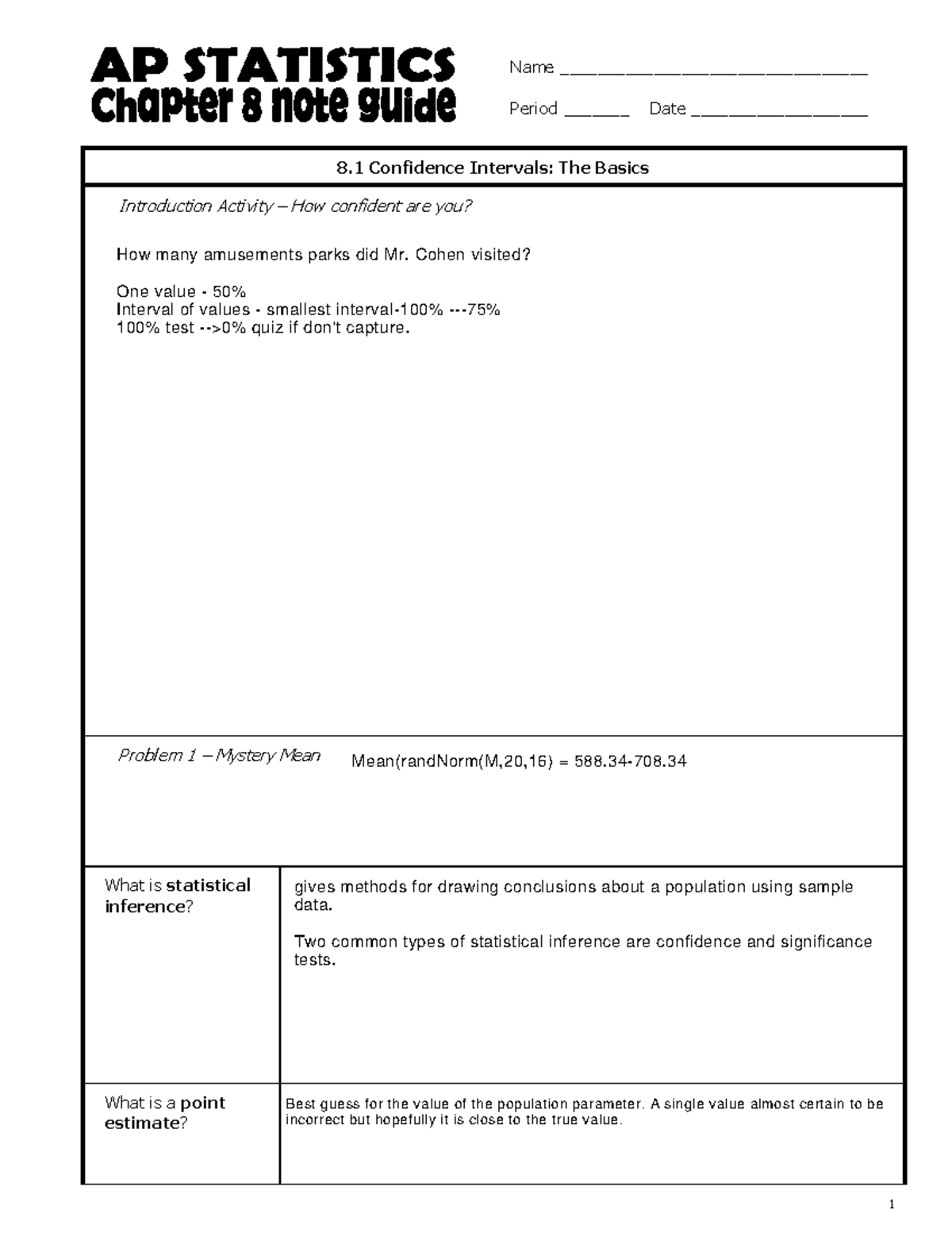APS - Guided Notes Chapter 08 - Name ...