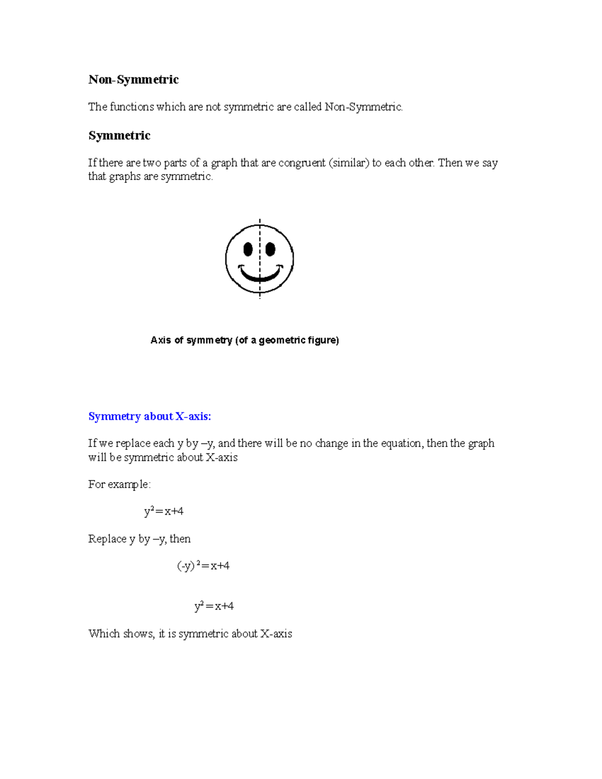mth101Symmetric.doc - Non-Symmetric The functions which are not ...