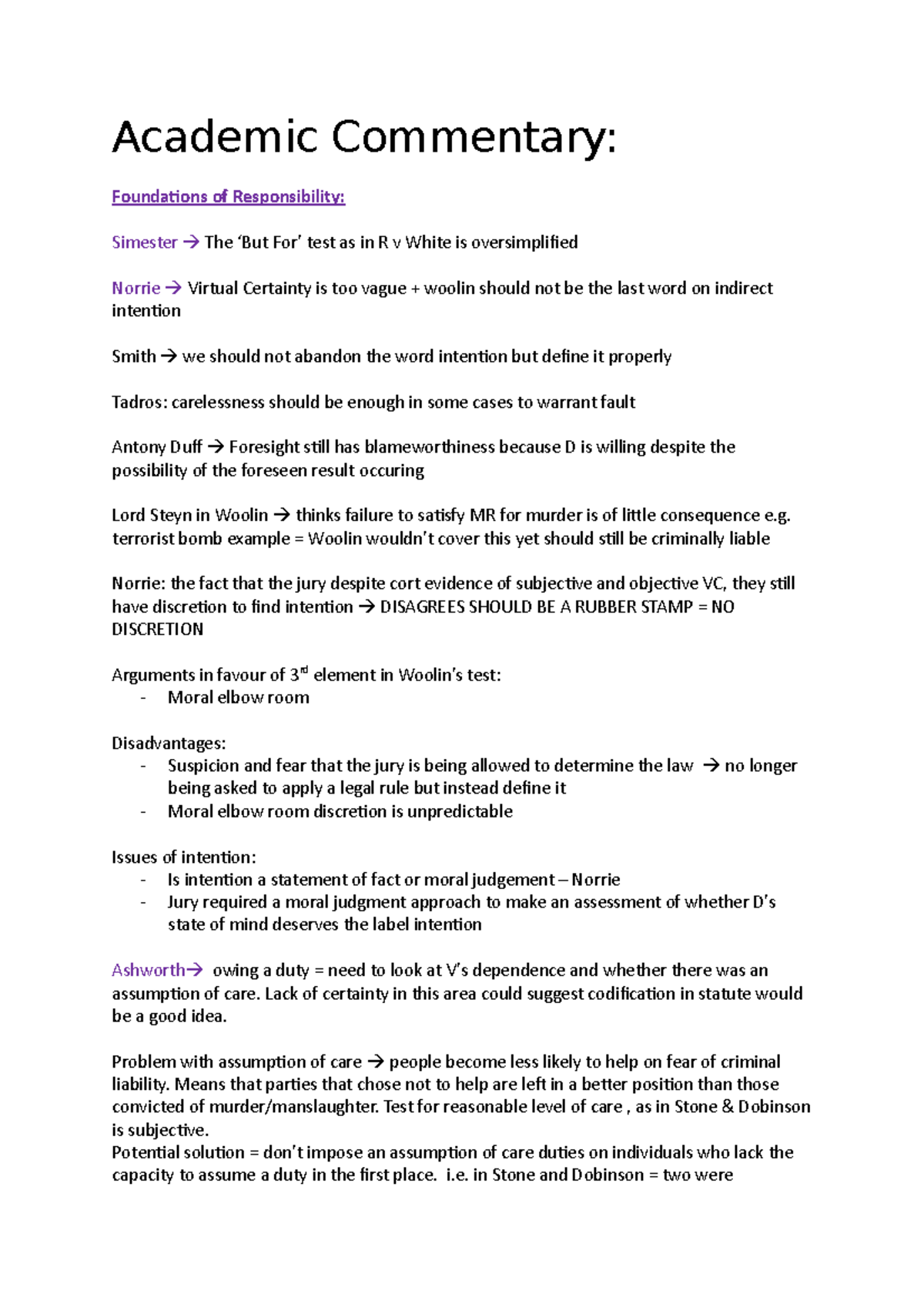 Academic Commentary - Academic Commentary: Foundations of ...