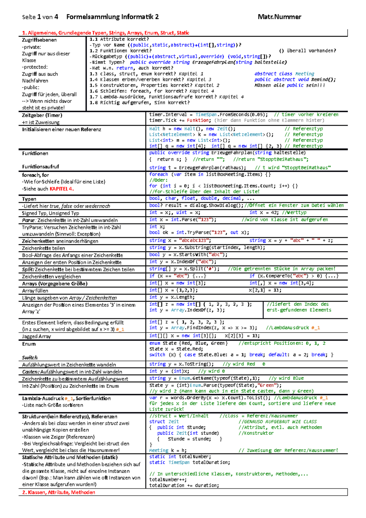 Informatik 2 Formelsammlung - Seite 1 von Informatik Allgemeines ...